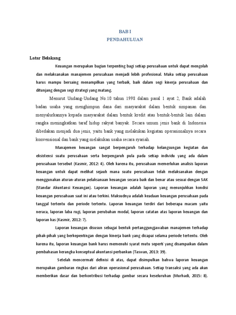 Contoh Proposal Bab 1 | PDF