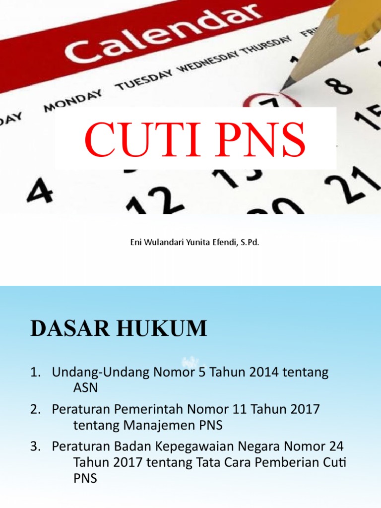 Jenis-Jenis Cuti PNS | PDF