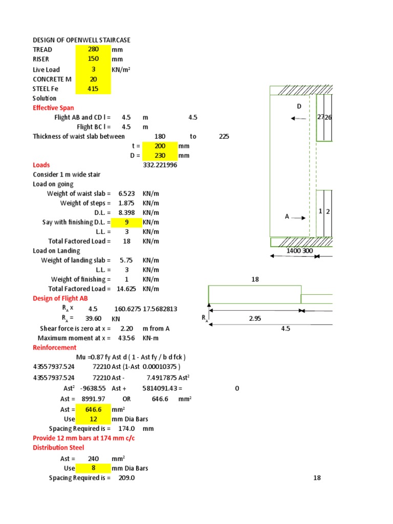 Open Well Stair Case | PDF | Stairs | Building Technology