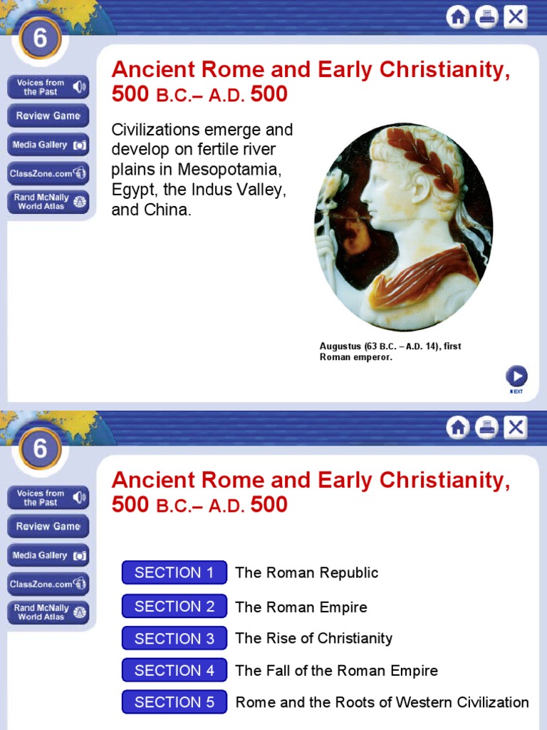 Ancient Rome and Early Christianity, 500 500: B.C. - A.D | PDF | Roman ...