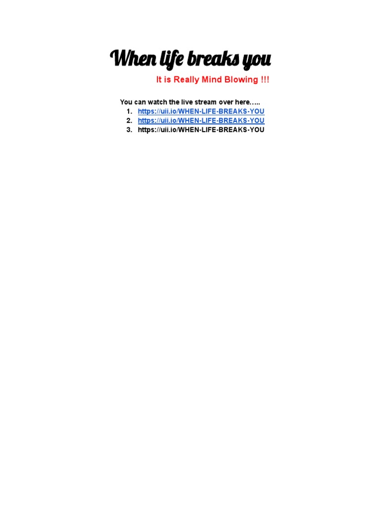 When Life Breaks You Powerful Motivational Speech Pdf