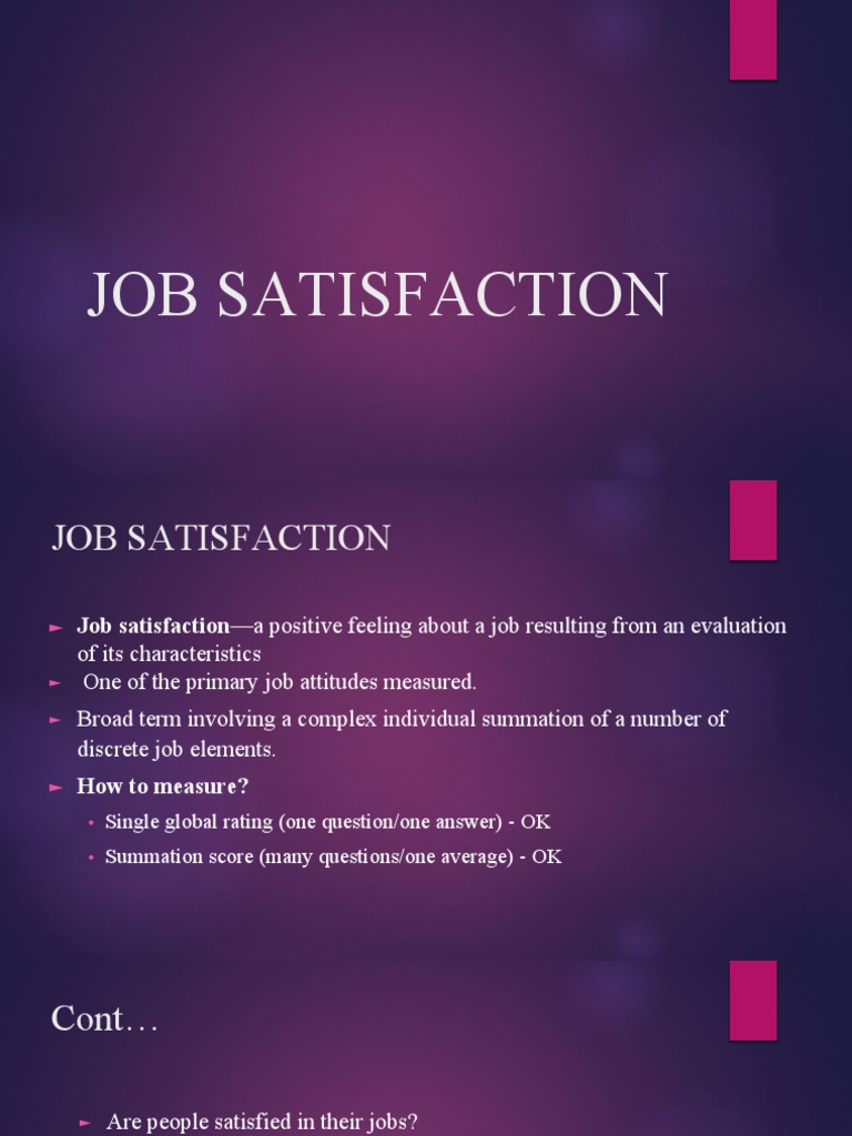 Understanding Job Satisfaction Factors | PDF | Career & Growth