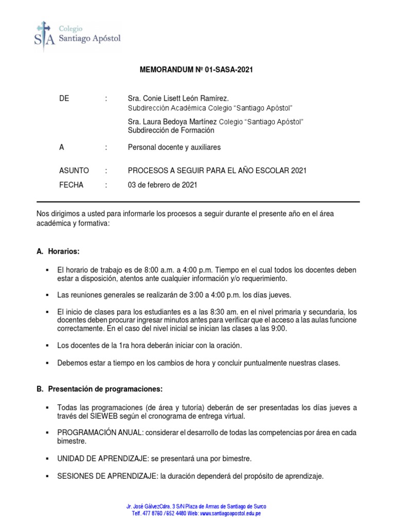 Memo Informativo | PDF