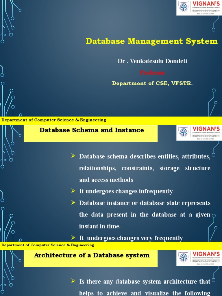 Three Schema Architecture and DBMS Architecture Final111 | PDF ...