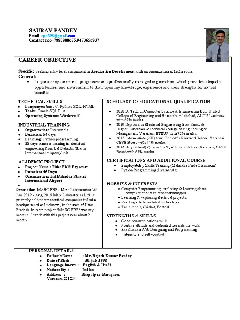 Saurav Resume | PDF