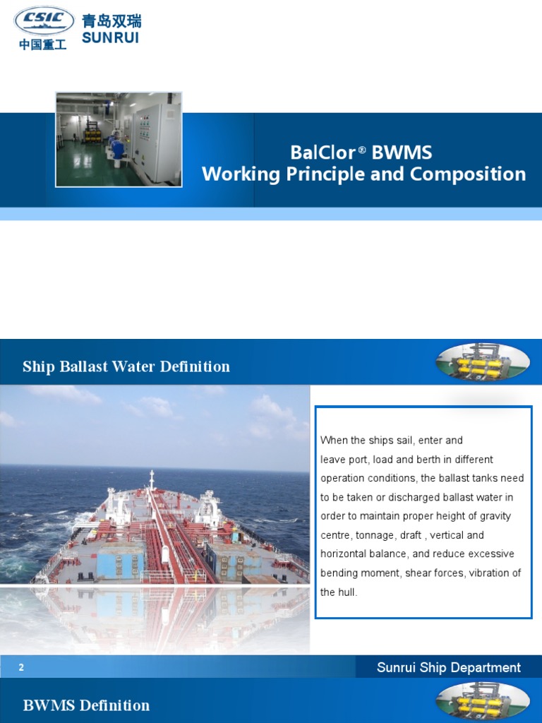 BalClor BWMS Principle and Composition | PDF | Flow Measurement ...