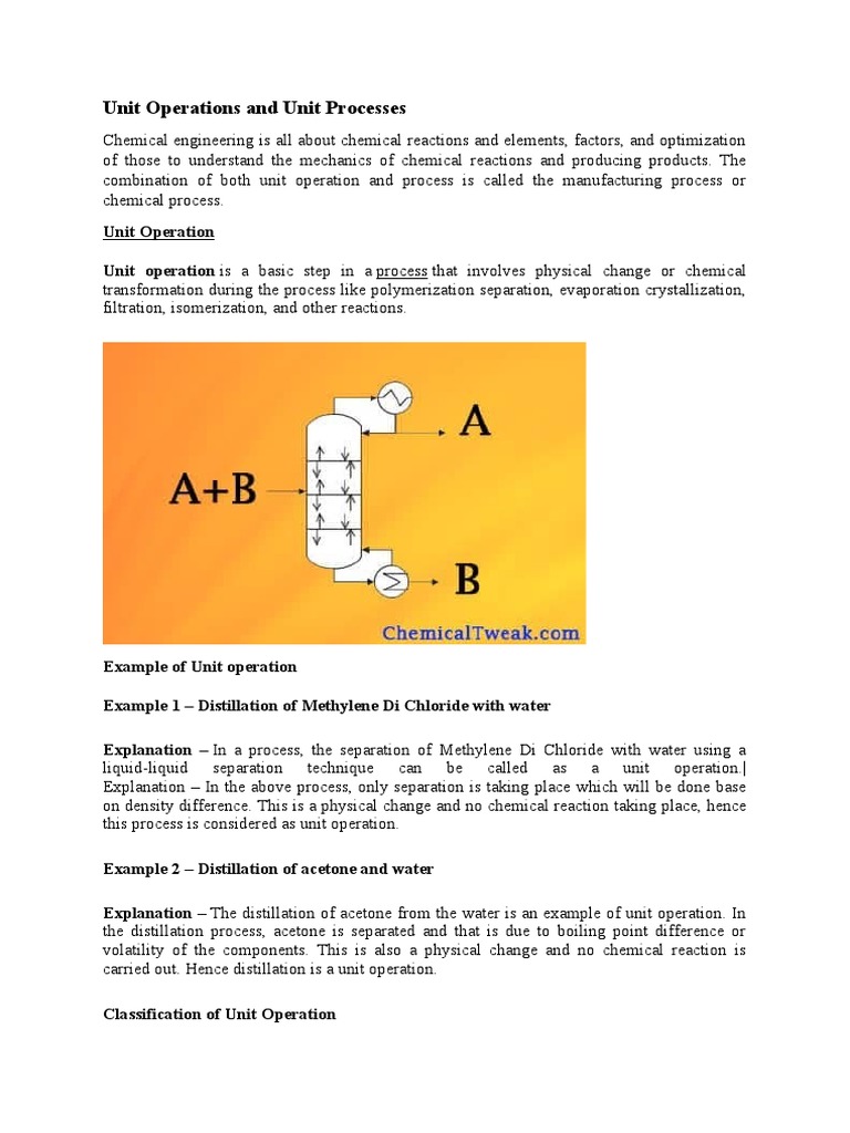 Unit Operations and Unit Processes | PDF | Chemical Reactions | Chlorine