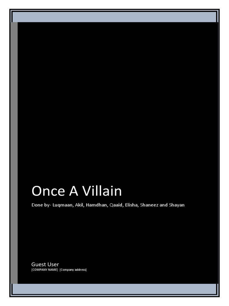 Redemption of a Former Villain | PDF