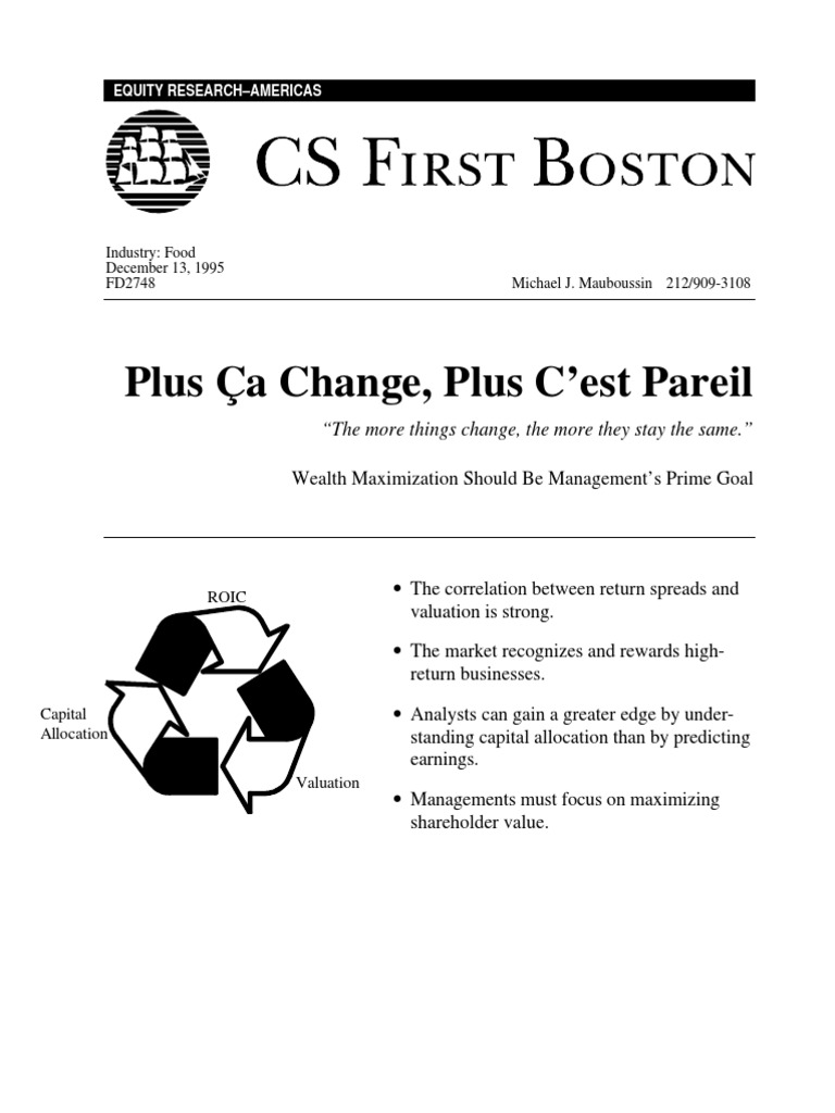 1995.12.13 - The More Things Change, The More They Stay The Same | PDF ...