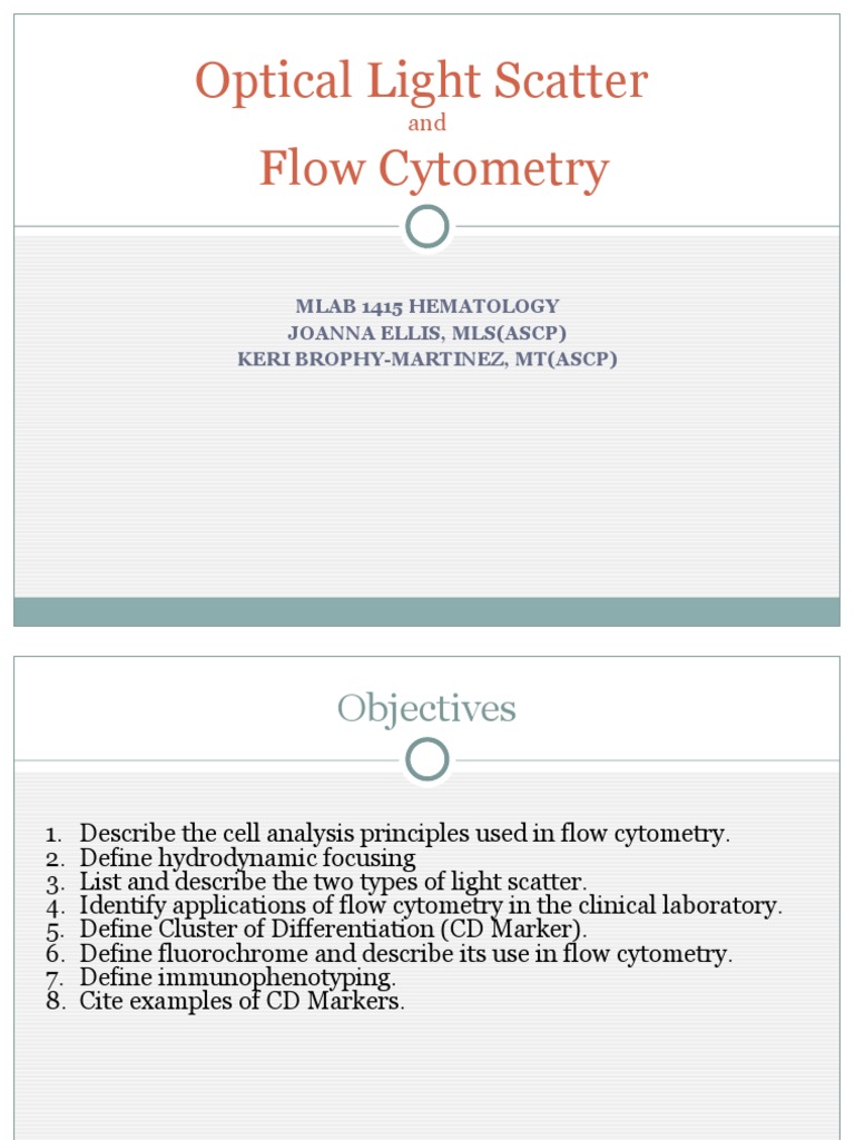 Optical Light Scatter and Flow Cytometry | PDF | Flow Cytometry | Cytometry