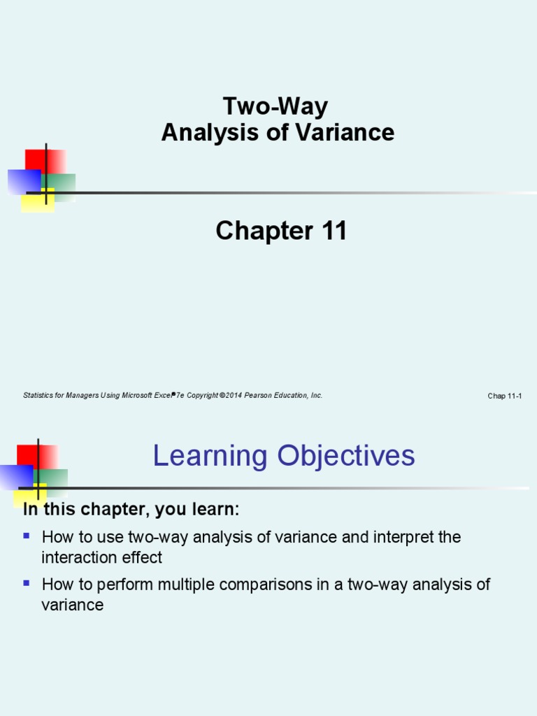Two-Way Analysis of Variance: Statistics For Managers Using Microsoft ...