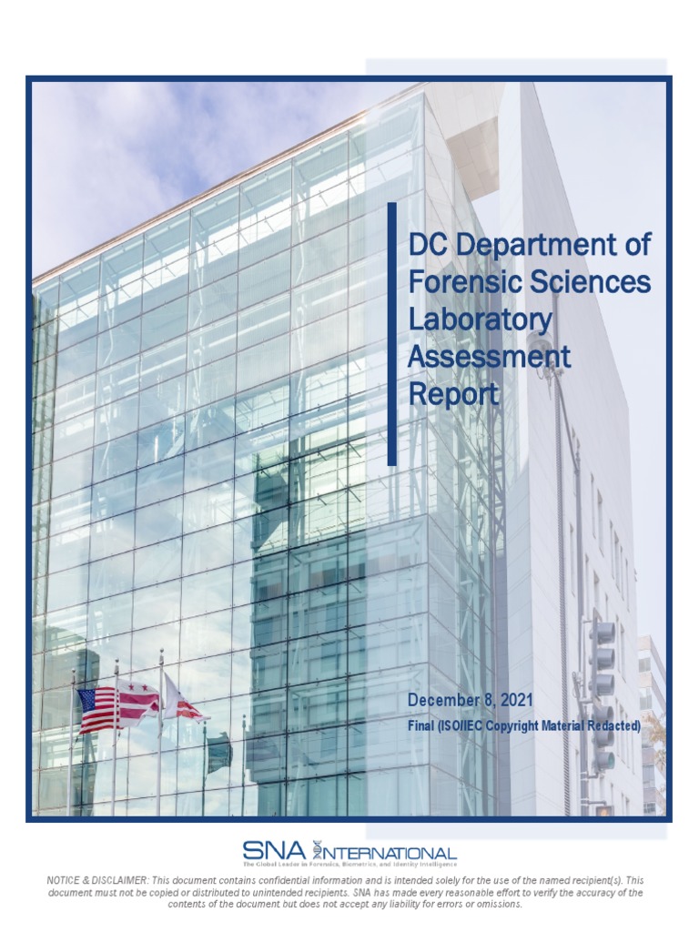 DFS Forensic Laboratory Assessment Report | PDF | Forensic Science ...
