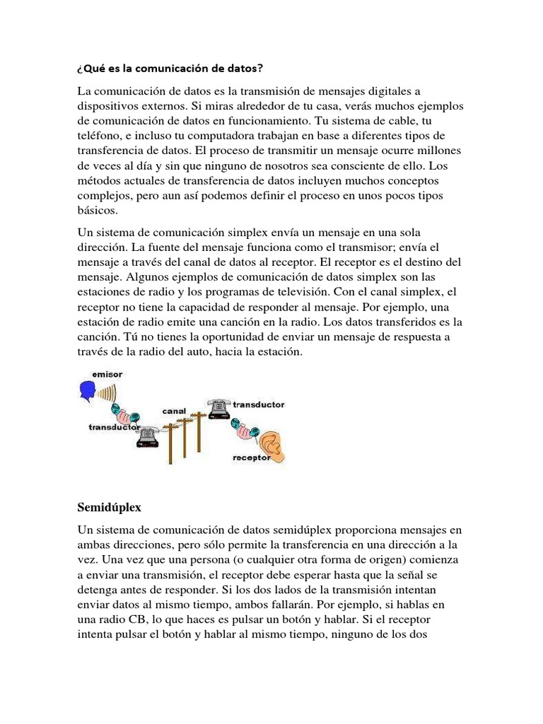 Qué Es La Comunicación de Datos | PDF | Red de computadoras ...