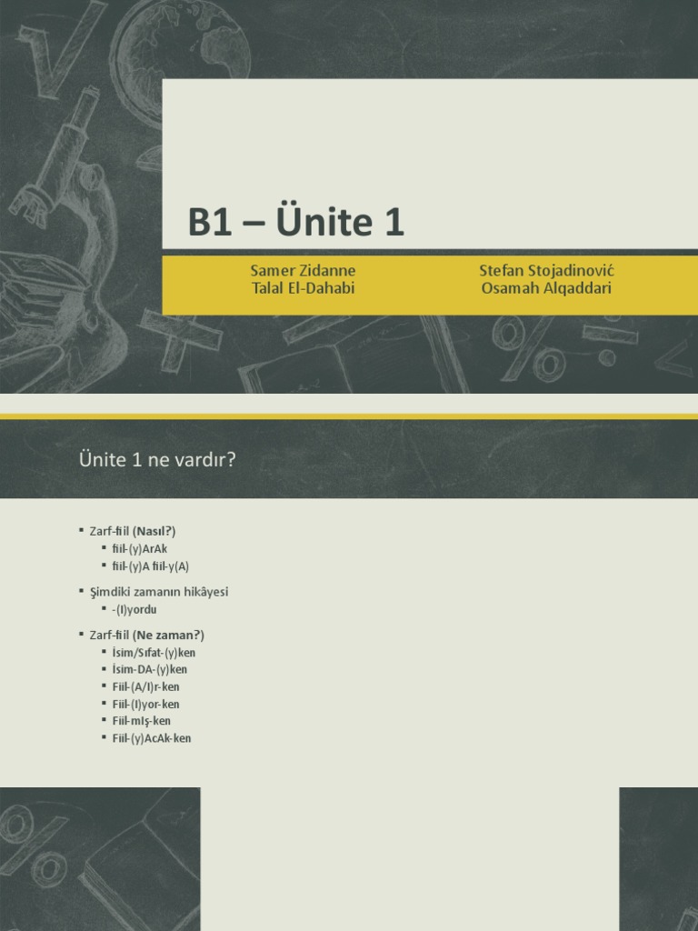B1 - Ünite 1 | PDF