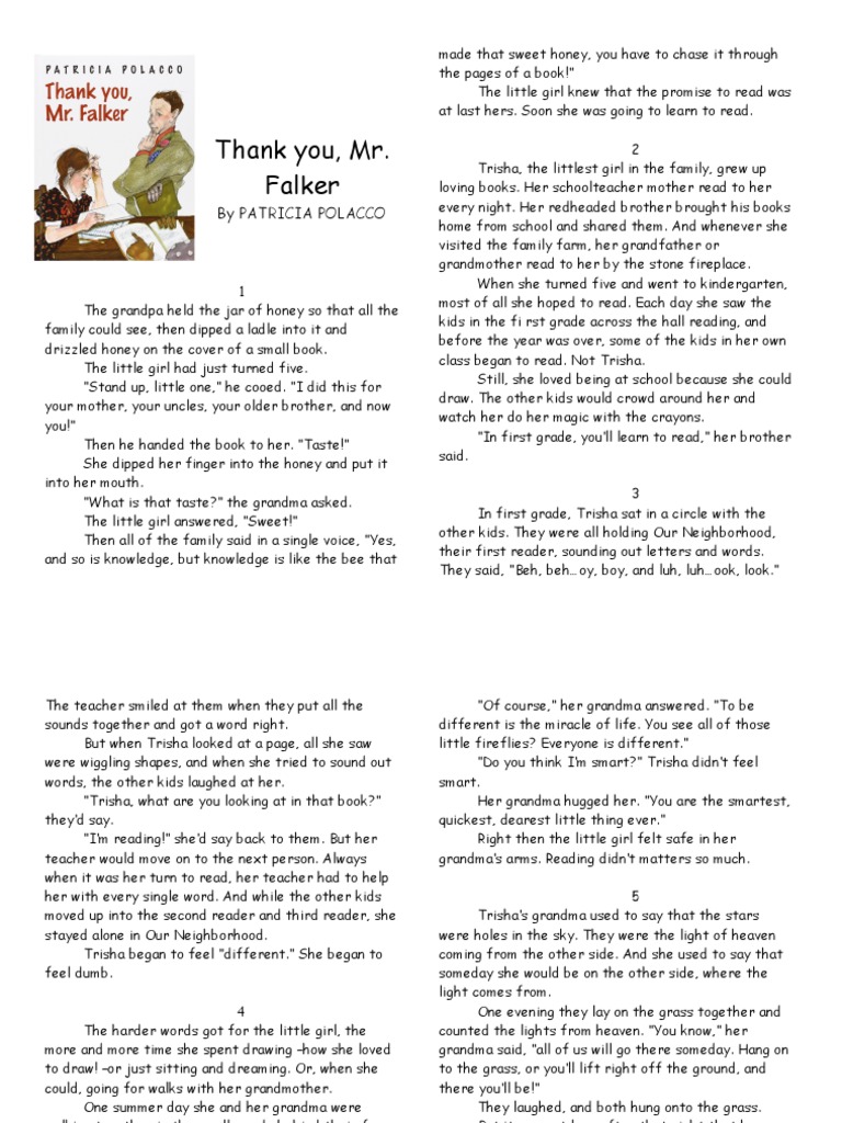Thank You, Mr. Falker: by Patricia Polacco | PDF