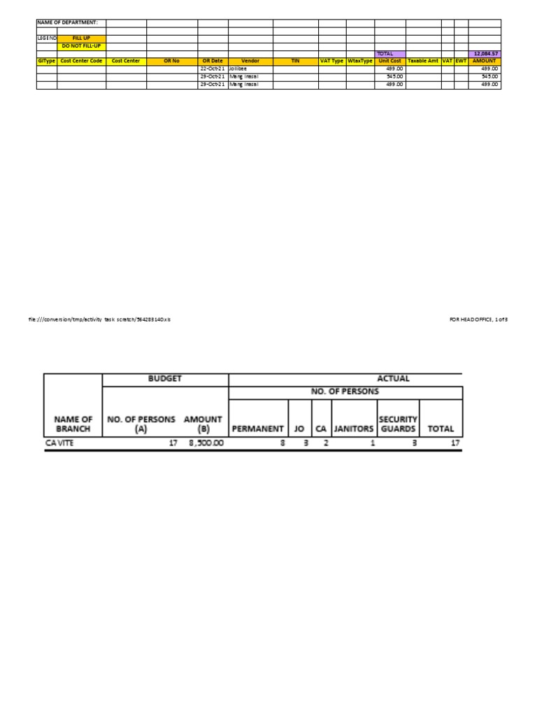 Format Report For Liquidation of Expenses FOR SCRIBD | PDF