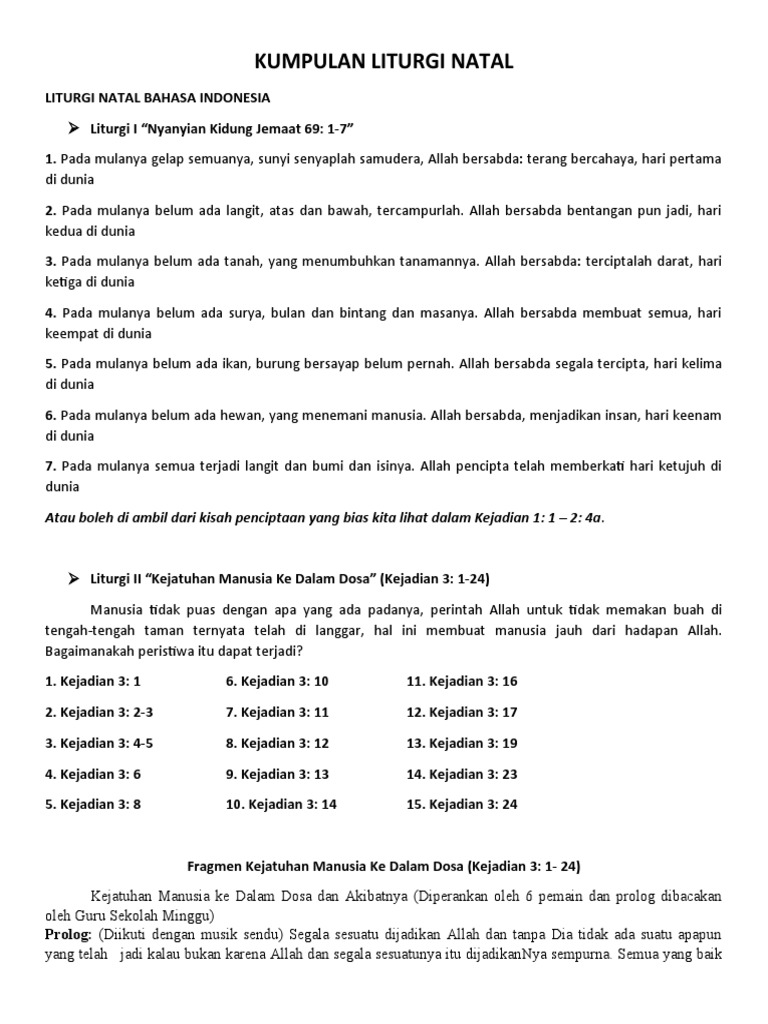 Kumpulan Liturgi Natal | PDF