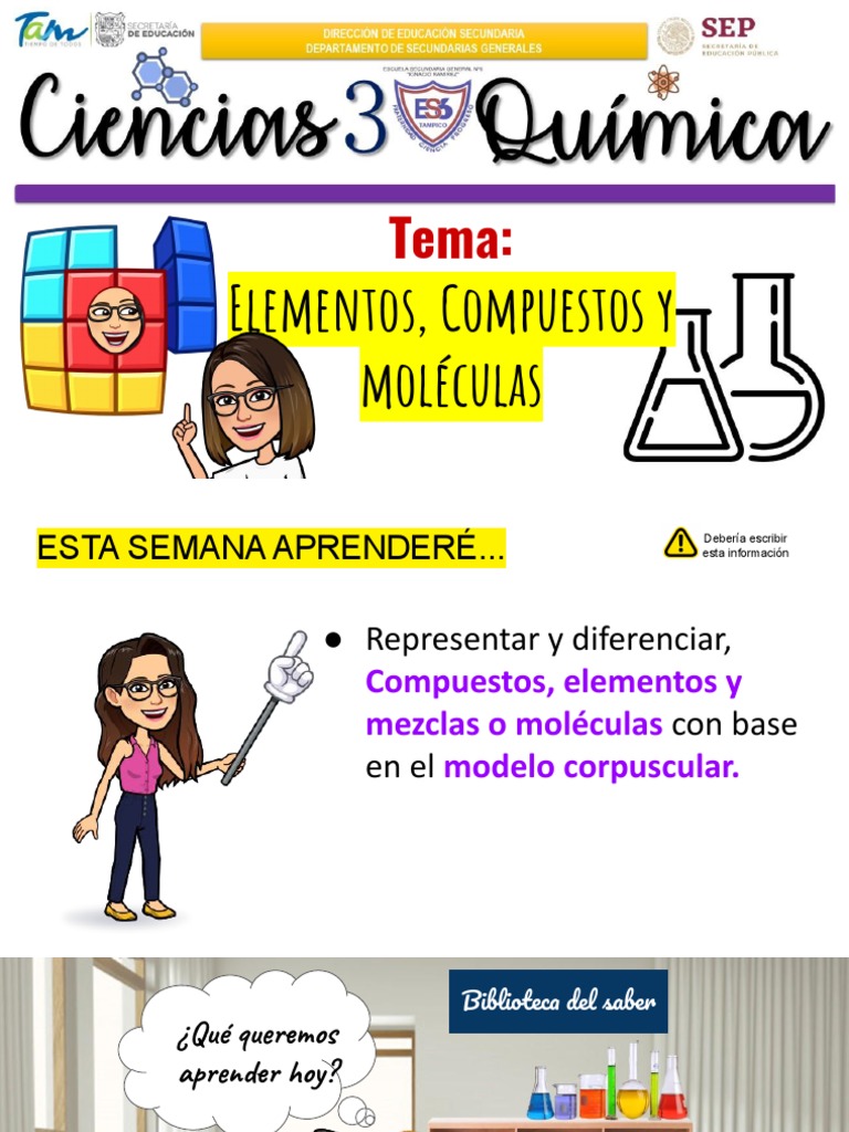 Elementos, compuestos y moléculas según el modelo corpuscular | PDF