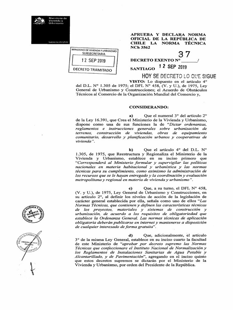 Nch3562 - Gestión RESCON | PDF