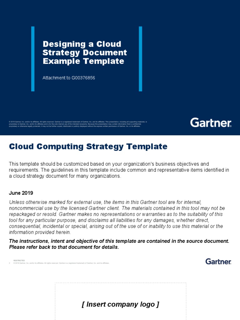 Designing A Cloud Strategy Document Example Template: Attachment To G00376856 | PDF | Cloud ...