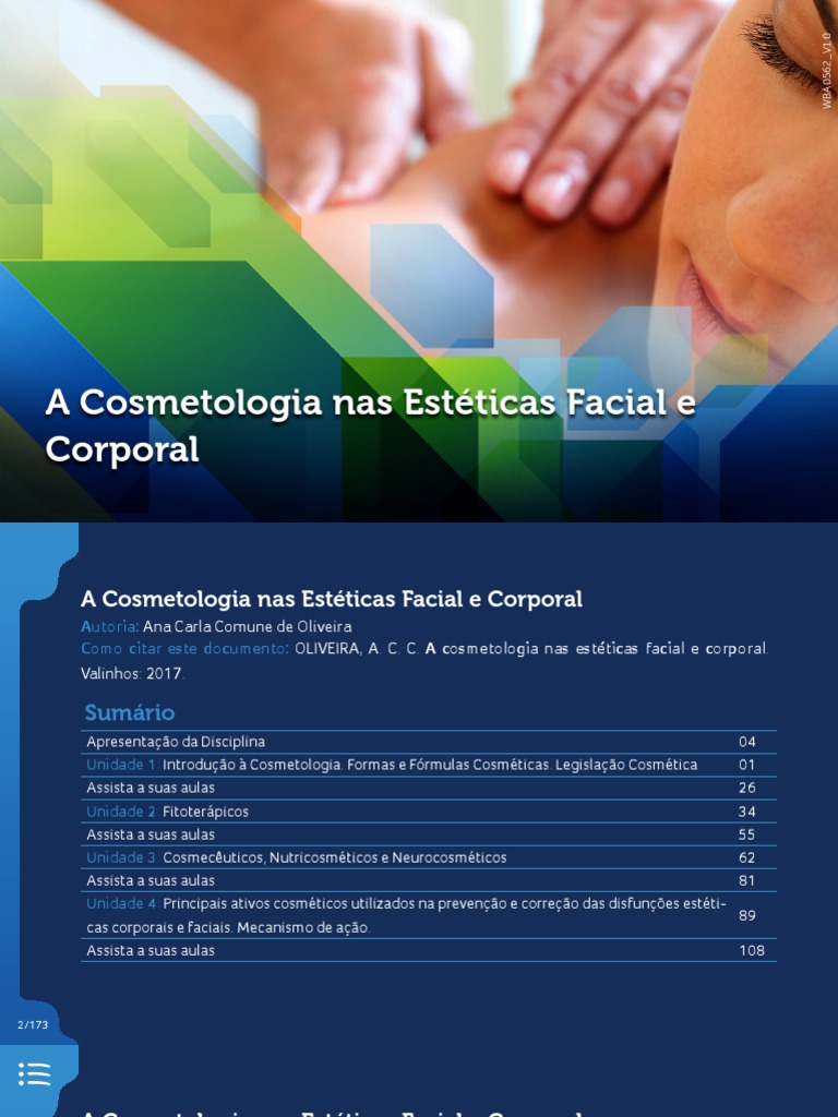 Formas e fórmulas cosméticas: uma introdução à cosmetologia | PDF ...