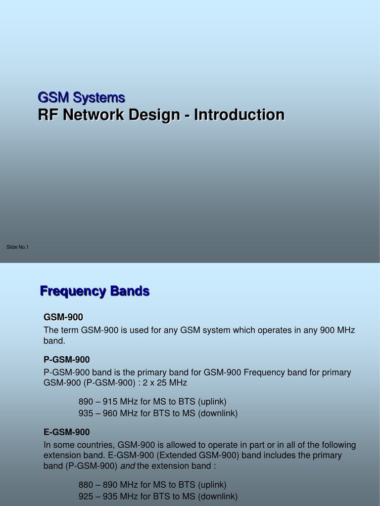 GSM Training 1 | PDF | Cellular Network | Radio Propagation