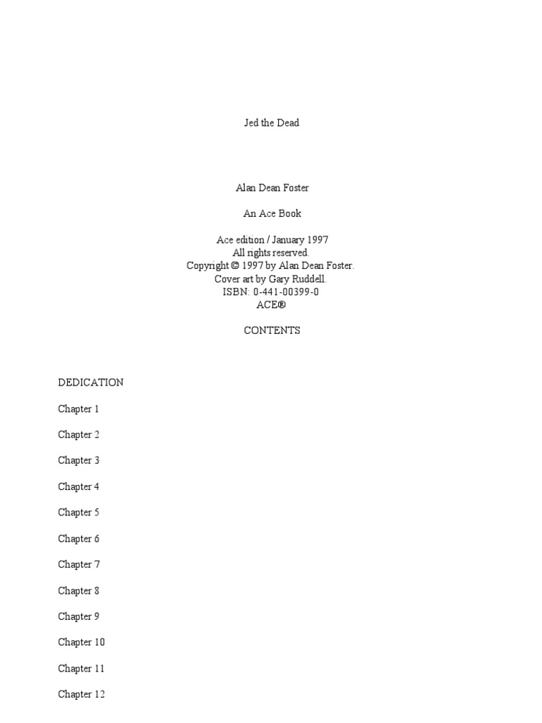 Alan Dean Foster - Jed The Dead | PDF | Earth | Nature