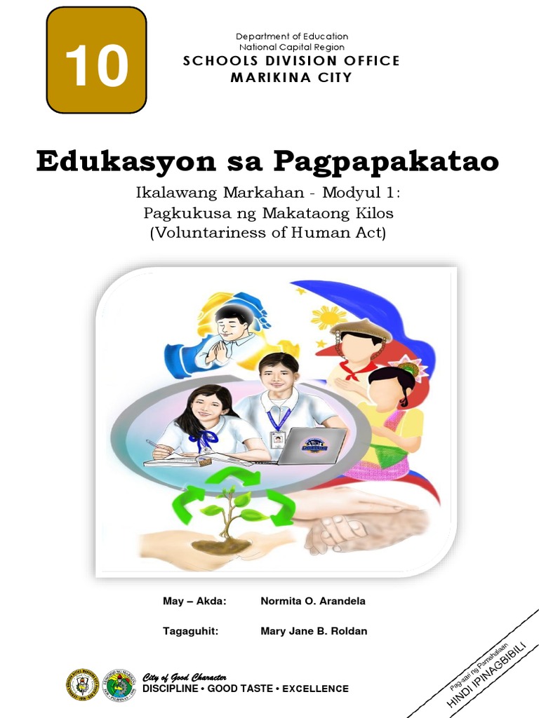 Edukasyon Sa Pagpapakatao: Ikalawang Markahan - Modyul 1: Pagkukusa NG ...