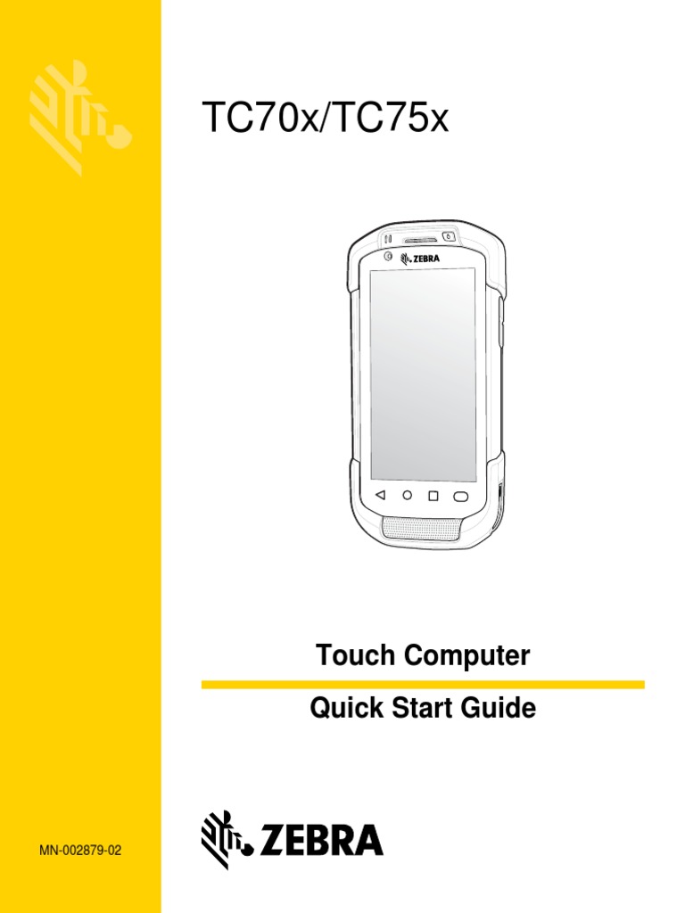 TC70x/TC75x: Touch Computer Quick Start Guide | PDF | Electrostatic ...