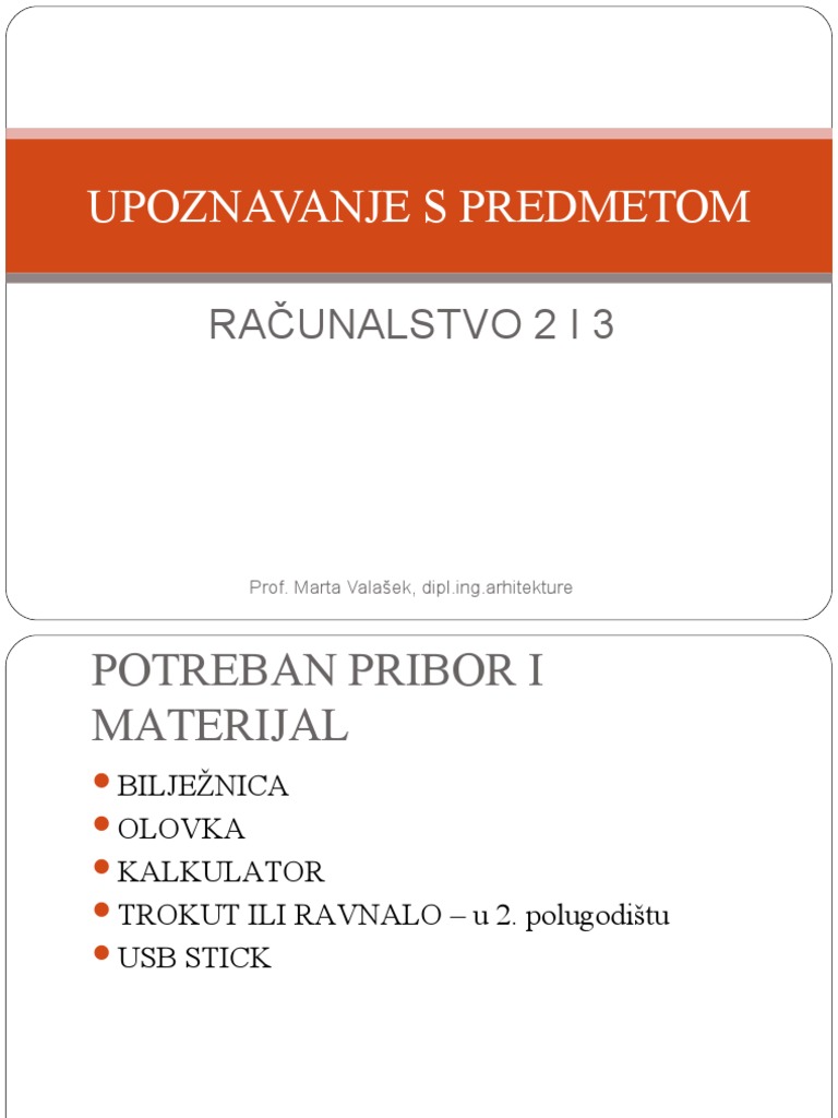 Prvo Predavanje | PDF
