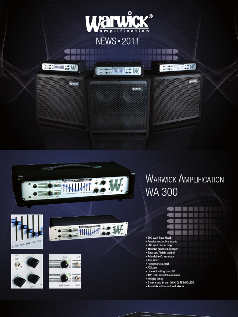 Warwick Bass Amplification 2011 Catalog | PDF | Amplifier | Acoustics