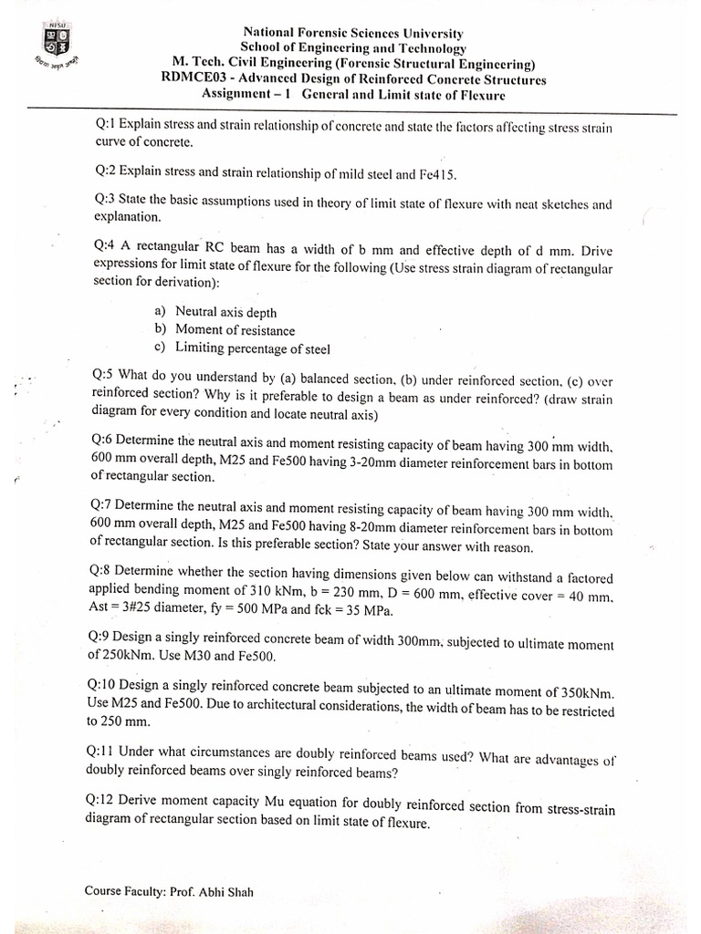 RCC Assignment 1 | PDF