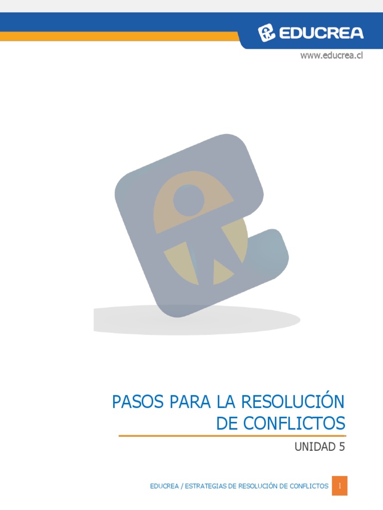 Pasos para La Resolución de Conflictos | PDF | Conflicto (proceso ...
