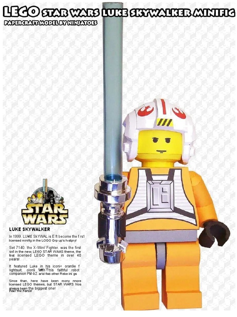 PDF Lego Luke Pilot Parts Papercraft | PDF