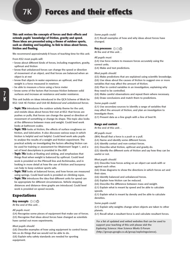 Forces and Their Effects | PDF | Buoyancy | Weight