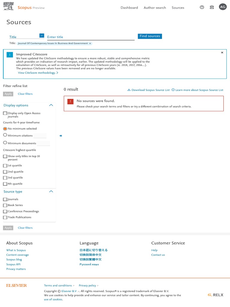 Scopus Preview - Scopus - Sources | PDF | Computing