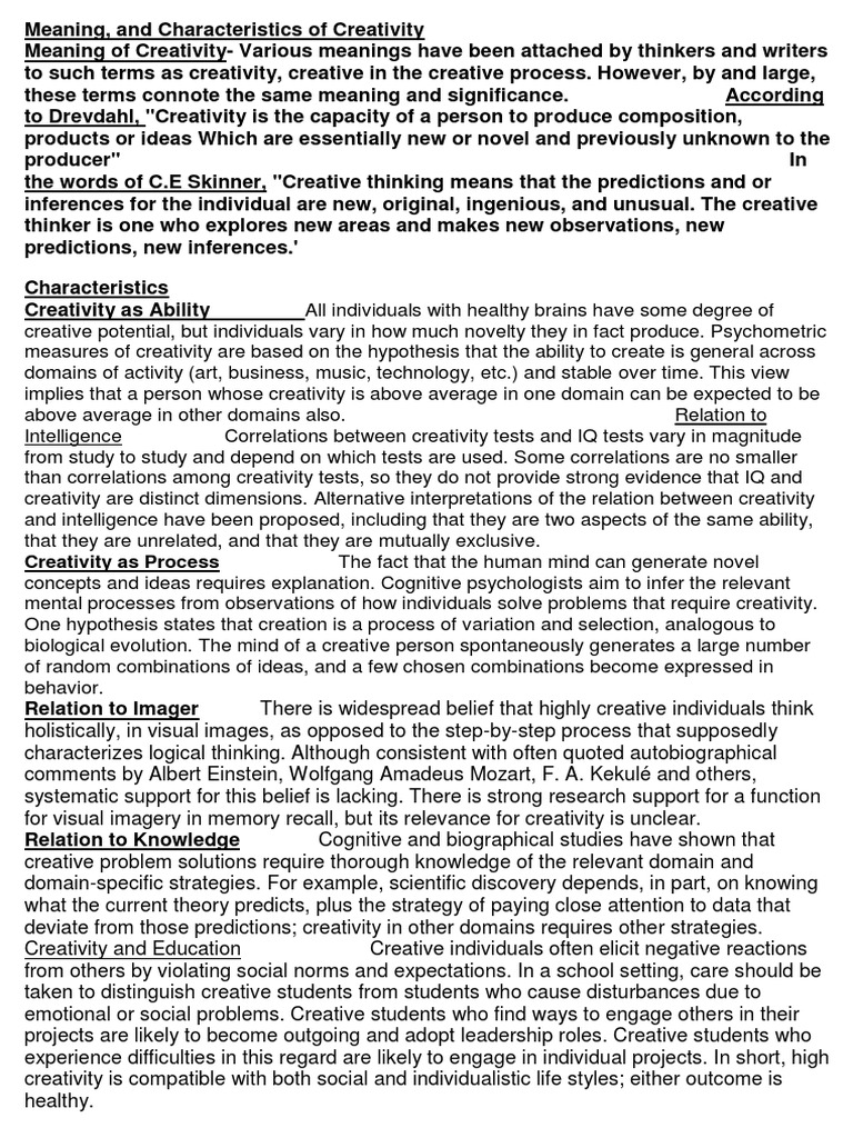 Understanding Creativity Basics | PDF | Creativity | Intelligence