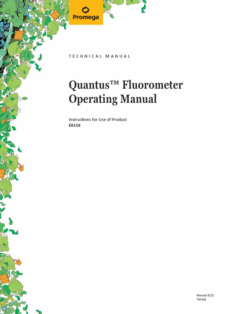 Quantus Fluorometer Operating Manual TM396 | PDF | Fluorescence ...