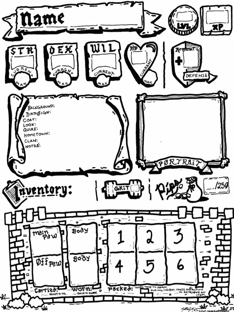 Alt Character Sheet 1 | PDF