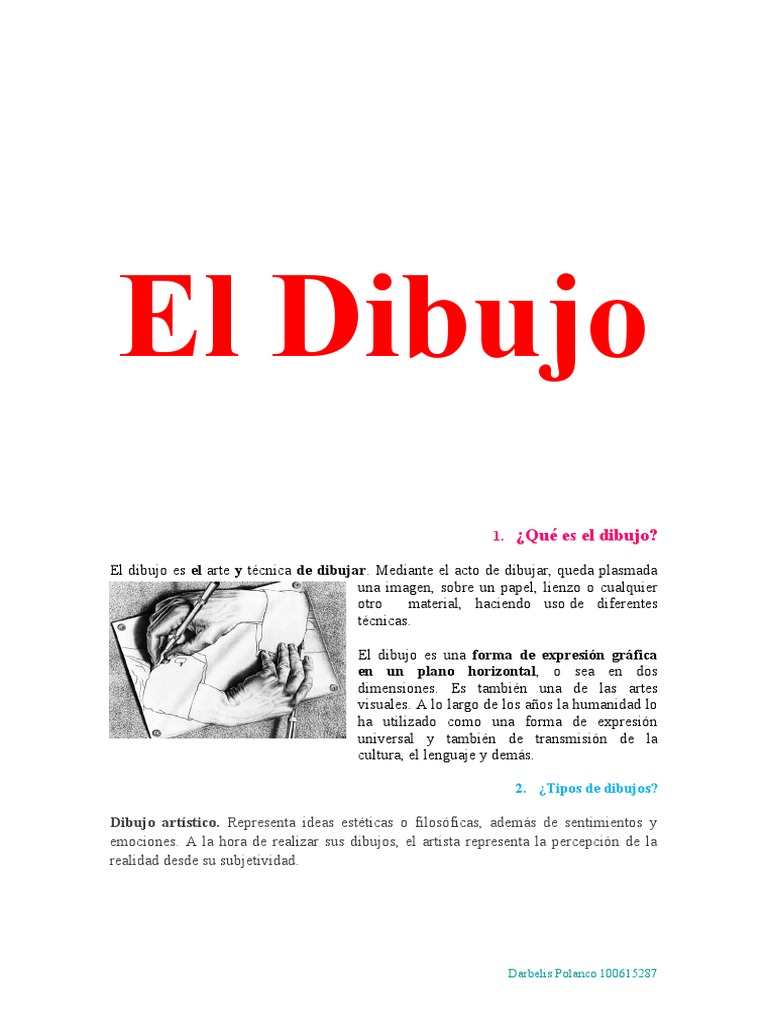 El Dibujo | PDF | Dibujo | Las artes