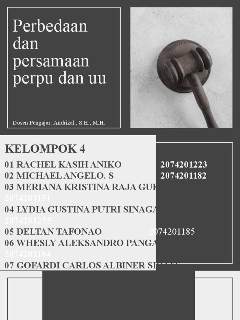 Persamaan Dan Perbedaan Perpu Dan Uu | PDF