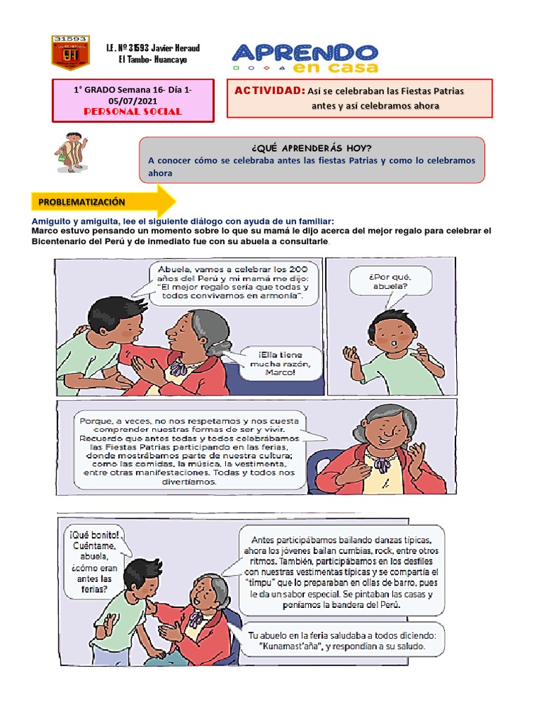 Actividad Del Dia 05-07-21 | PDF