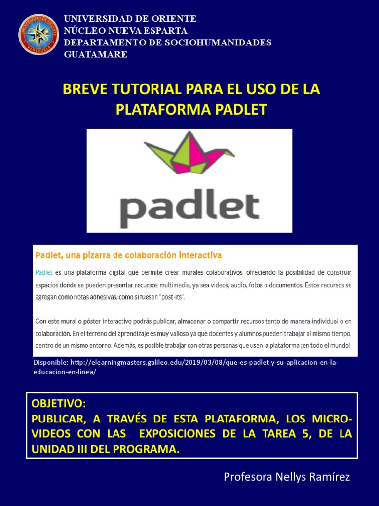 Tutorial Registro en PADLET y Selección de Tema | PDF | Informática