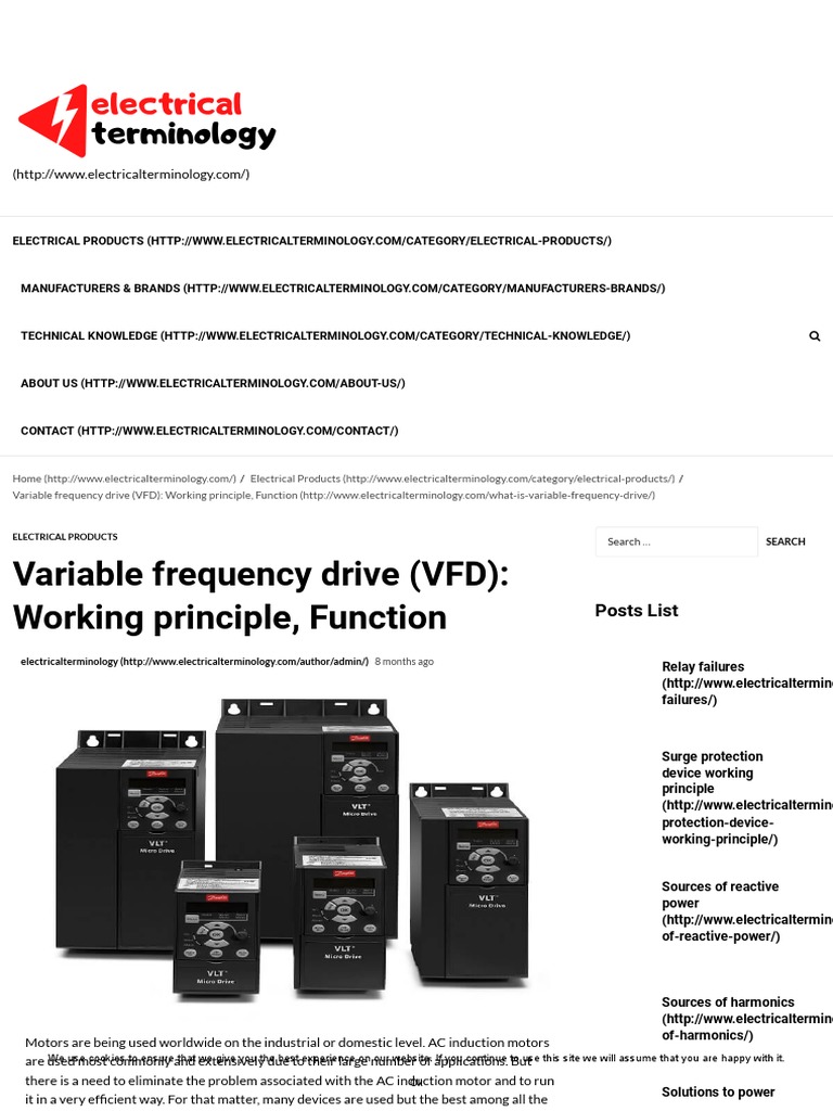 Variable Frequency Drive (VFD) - Working Principle, Function | PDF ...