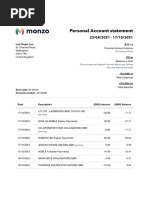 UK Nationwide Bank Statement 28-10-2024 | PDF | Overdraft | Cash