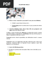 Team Effectiveness Questionnaire Sample | PDF | Questionnaire | Cognition