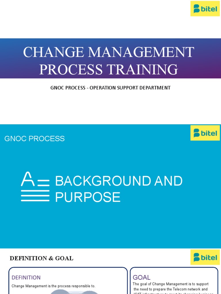 Change Management Process Training | Download Free PDF | Performance ...