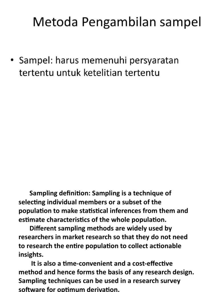 Teknik Sampling 2020 | PDF | Sampling (Statistics) | Statistics