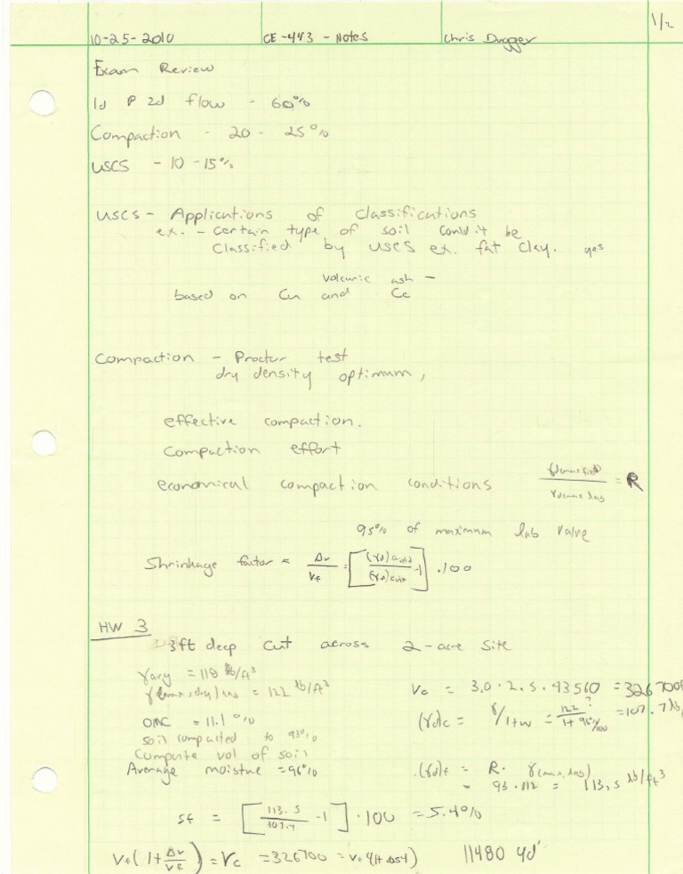 Compaction Notes0001 | PDF | Art | Science & Mathematics