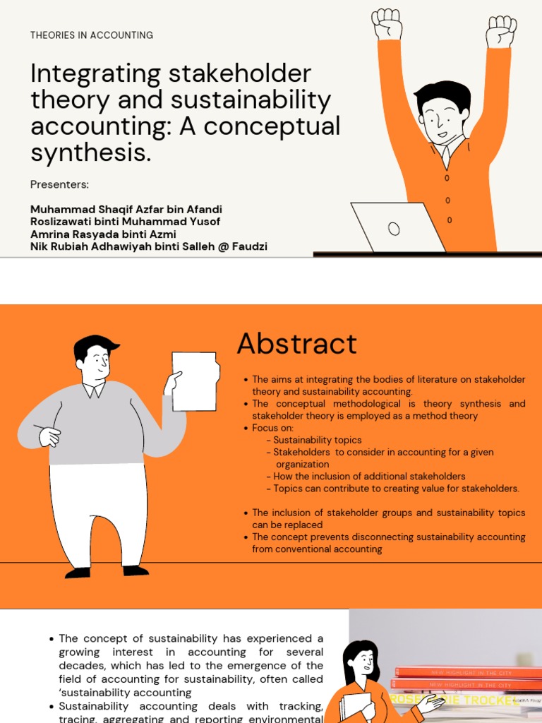 Integrating Stakeholder Theory and Sustainability Accounting (A ...